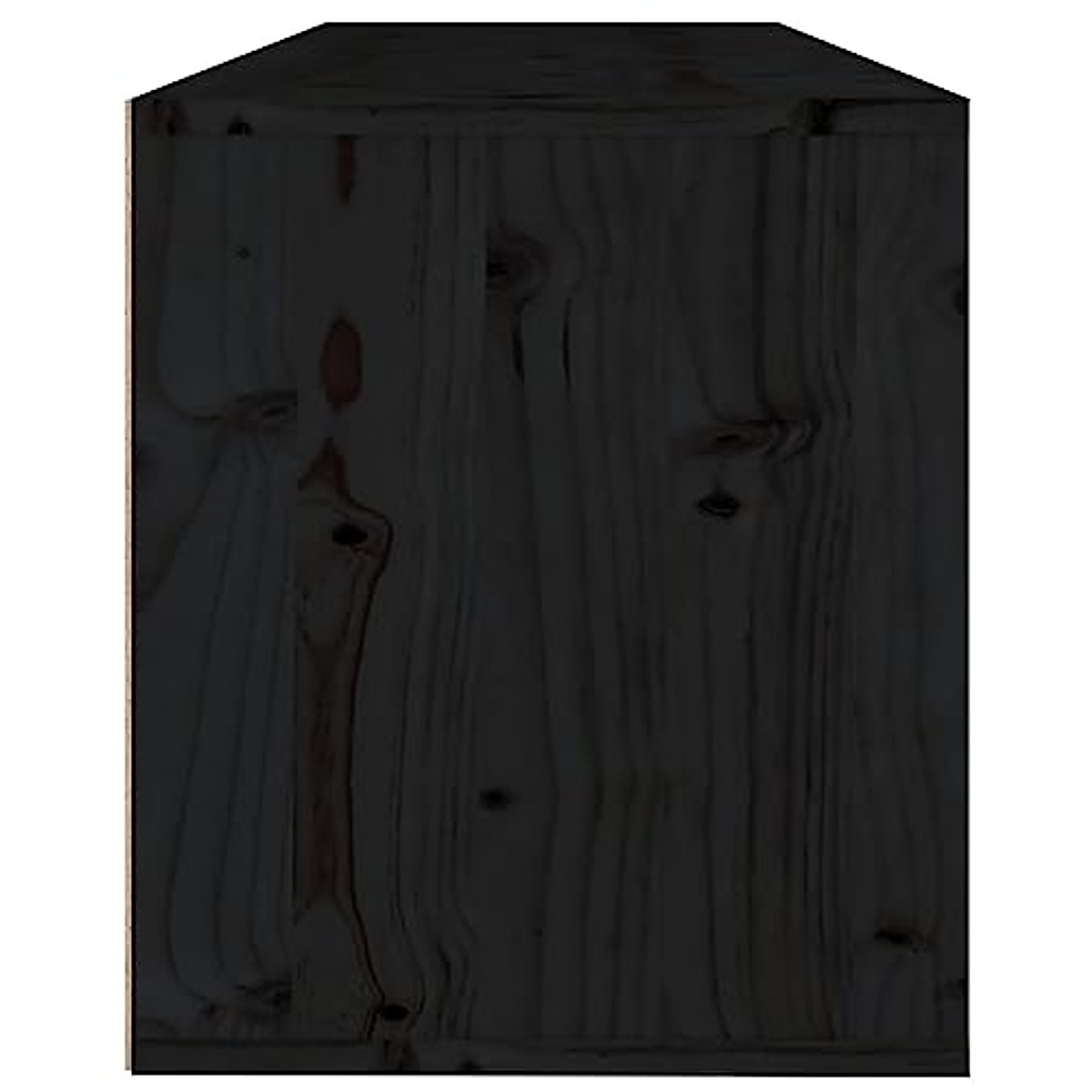 CHARMMA Wall Cabinet Black 39.4"x11.8"x13.8" Solid Wood Pine-5535
