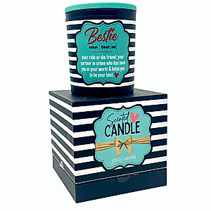 Bestie Definition Scented Candles for Women - Birthday, Relaxing Candle Gift - Friendship Candle, Coworker, Best Friend - Stress Relief Candle for Her