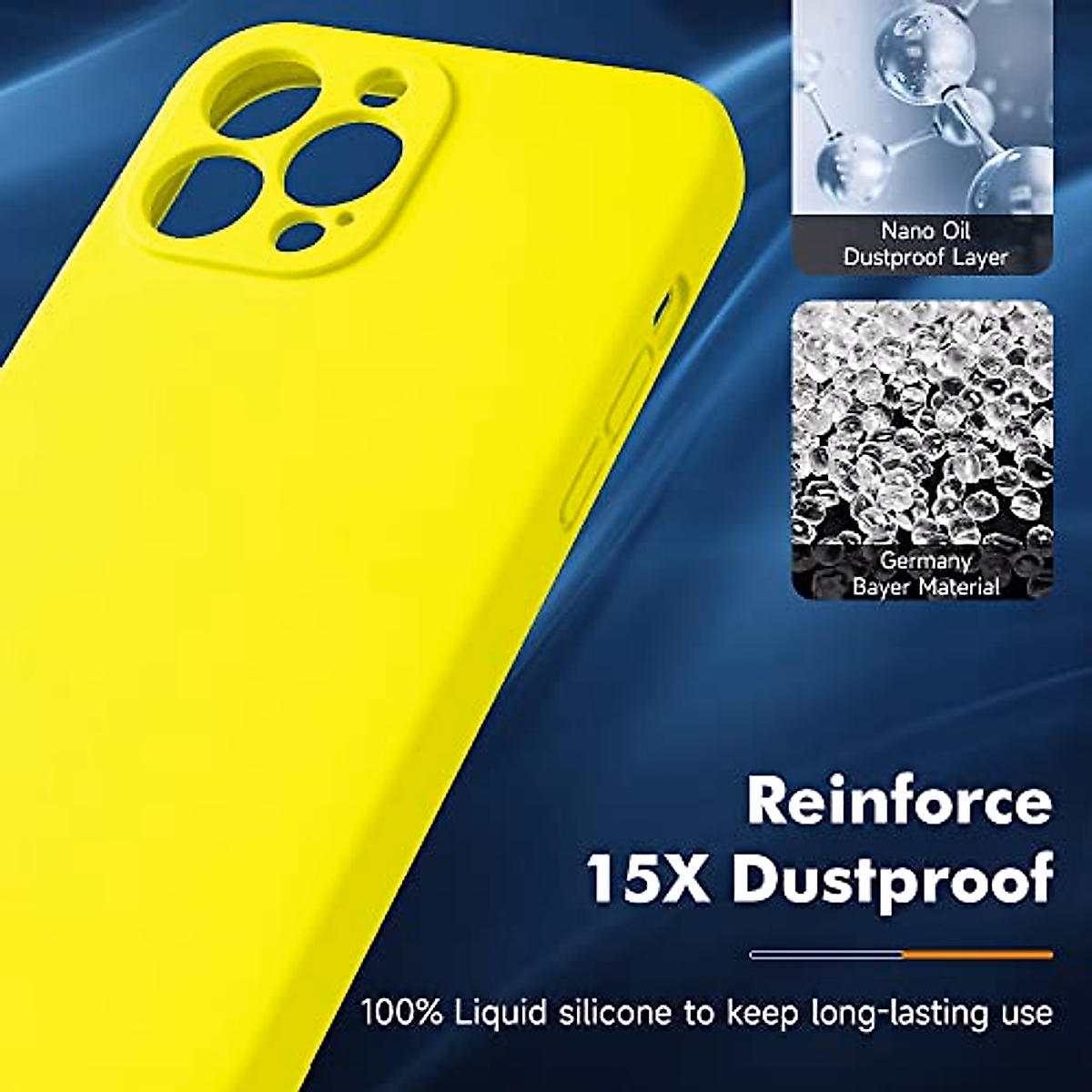 Kimguard Silicone Magnetic Case for iPhone 14 Pro Max Magsafe Case Silicone Phone Case with Microfiber Lining for iPhone 14 Pro Max 6.7 inch 2022,Yellow