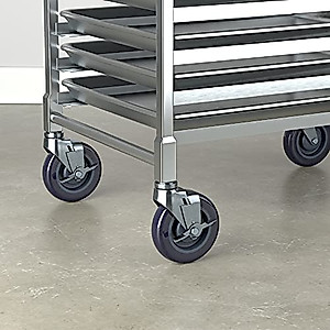 AmazonCommercial 5-Inch Expanding Stem Wheels - Set of 4 with Brakes