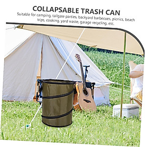 GANAZONO Folding Trash can Recycle Trash can auto Trash Bag Portable car Trash can Portable Garbage bin car Trash bin Camping Garbage can Yard Waste Container Lawn Steel Wire Household