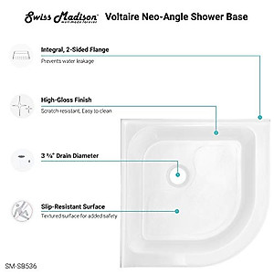 Swiss Madison Well Made Forever SM-SB536 Voltaire Shower Base, White