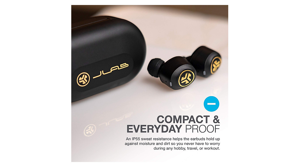 JLab JBuds Air Icon Earbuds: 24-Hr Battery & IP55 Sweatproof