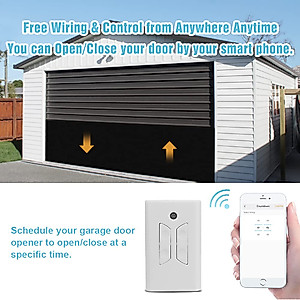Garage WI-FI Remote Control for Grarage Door Opener with Orange/Red Learn Button,USB Type WI-FI Gate Remote Phone APP Control to Garage Opener,No hub Needed,Timer & Schedule,No Wiring Need