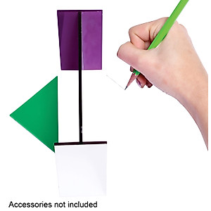 LEARNING ADVANTAGE - 7706 Learning Advantage Reflective GeoMirror - Create Expert Drawings With This Easy Tracing Gadget - Mira-Style Geometry Tool - Observe Reflections, Symmetry and Congruence