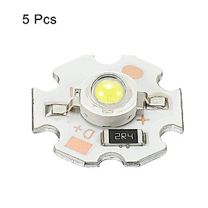 MECCANIXITY COB LED Light Chip Bead 3W 280lm 6000-6500K 20mm 5VDC Energy Saving Bulb for Spotlight Floodlight Replacement White 5Pcs