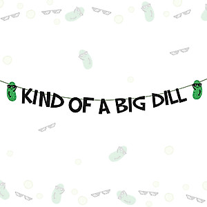 Pickle Birthday Party Decorations Glitter Kind of a Big Dill Banner Cucumber Pickle Birthday Supplies Fruit Funny Cucumber Party Supplies for Birthday