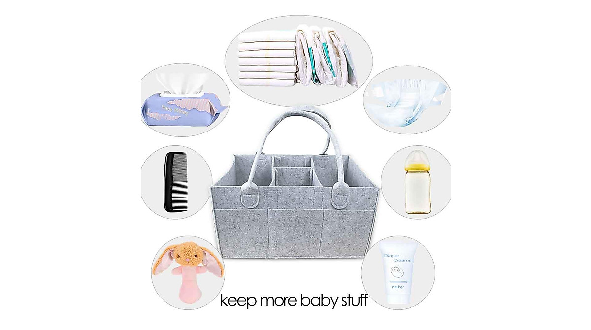 TOFOAN Baby Diaper Caddy Organizer with Removable Inserts