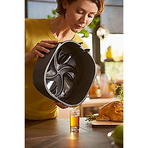 Philips Avance Collection XXL Digital Twin TurboStar Airfryer Black/Silver - HD9650/96 (Renewed)