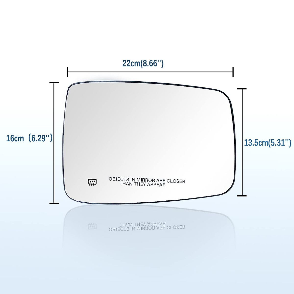 68050298AA Passenger Right Side Heated Mirror Glass Compatible with 2009-2018 Dodge Ram 1500 2500 Right Heated Convex Mirror Glass with Rear Holder Replace 68079362AA