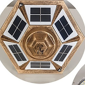 XMFXIAO Classic European Household Metal Pillar Lamp Simple Villa Wall Decoration Wall Headlight IP65 Level Garden Lighting Lawn Lamp Solar and City Electricity Dual-Purpose Lighting Equipment