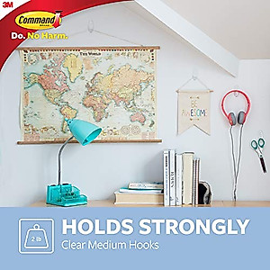 Command 17091CLRVP Medium, 6 Hooks, Clear