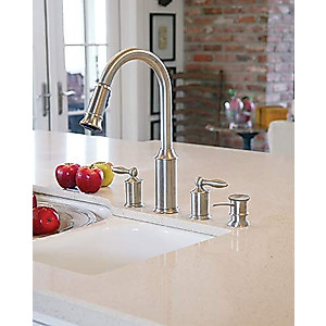 Moen 3944ORB Deck Mounted Kitchen Soap Dispenser with Above the Sink Refillable Bottle, Oil Rubbed Bronze