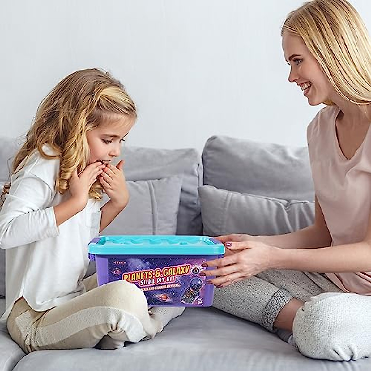 3LB 48 Pcs Planets Galaxy Slime Kit, DIY Slime Making Kit for Boys and Girls, 8 Pack Galaxy Slime Balls, Glow in The Dark, Model Solar System, Crafting Supplies, Best Gift for Kids