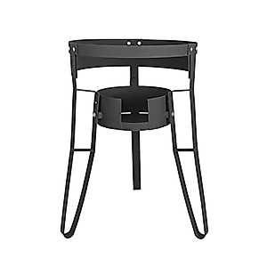 Concord 30" Powder Coated Steel Comal Stand with Roadster Single Propane Burner. Great for Discada, Tacos, Street Vendor, Etc.