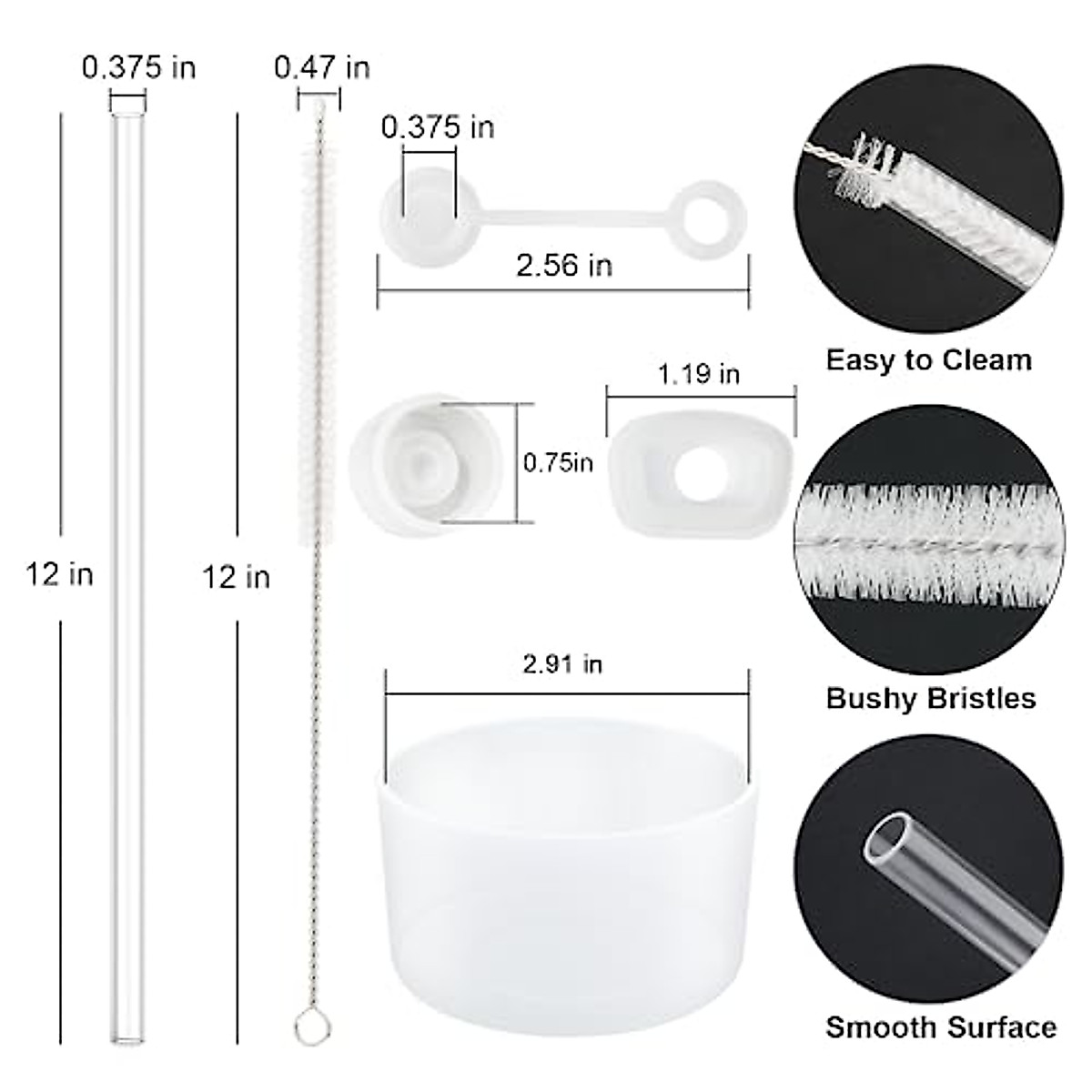 2023 New Set Straw Cover Straw Replacement Boot Sleeve Spill Stopper for Stanley Cup 40 oz 30 oz Quencher, 15 Pack Tumbler Accessories for Stanley Cup