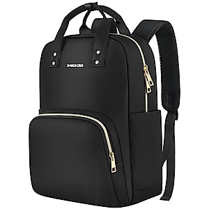 Laptop Backpack Women, Computer Backpack Women, Lightweight Backpack for Travel, Stylish Women Work Bag, College Casual Daypack 15.6 Inch, Waterproof Business Computer Backpack for Ladies Nurse, Black