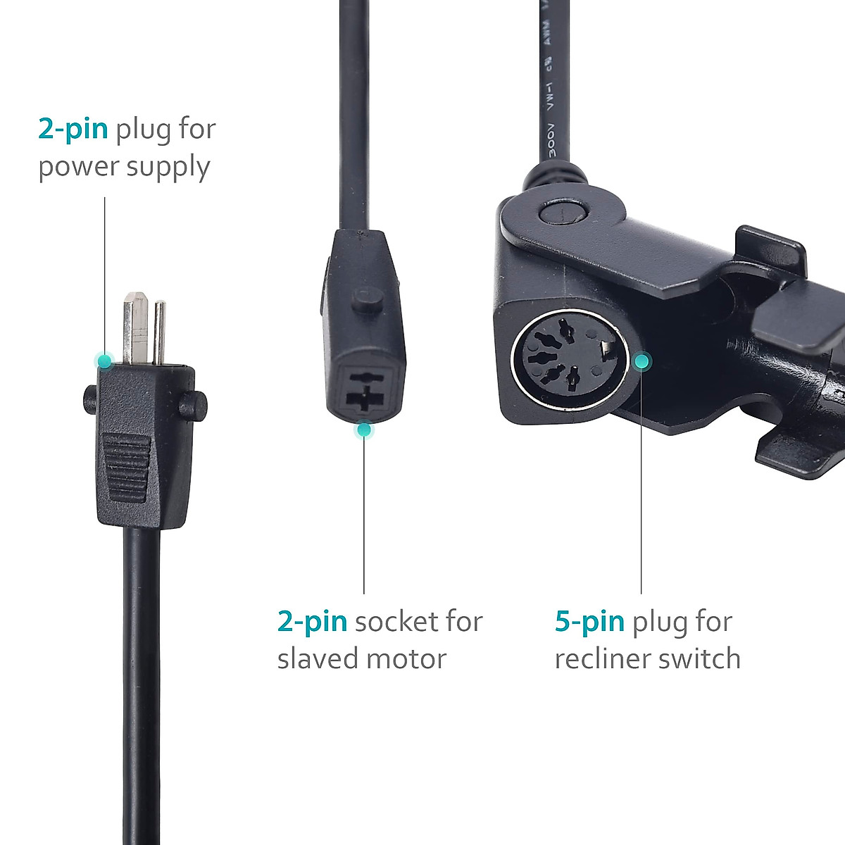 Okin Refined-R Model JLDQ-18 & JLDQ.18.134.329Z02-YN Power Recliner Motor, Lift Chair Electric Reclining Sofa Replacement Actuator Part for JLDQ.18.134.329