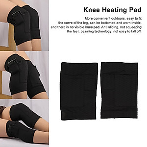 Yuecoom Heated Knee Pads, 1 Pair Electric Brace Wrap USB Rechargeable Warmer Joint Injury Pain Relief for Elderly Adults New Year (S)