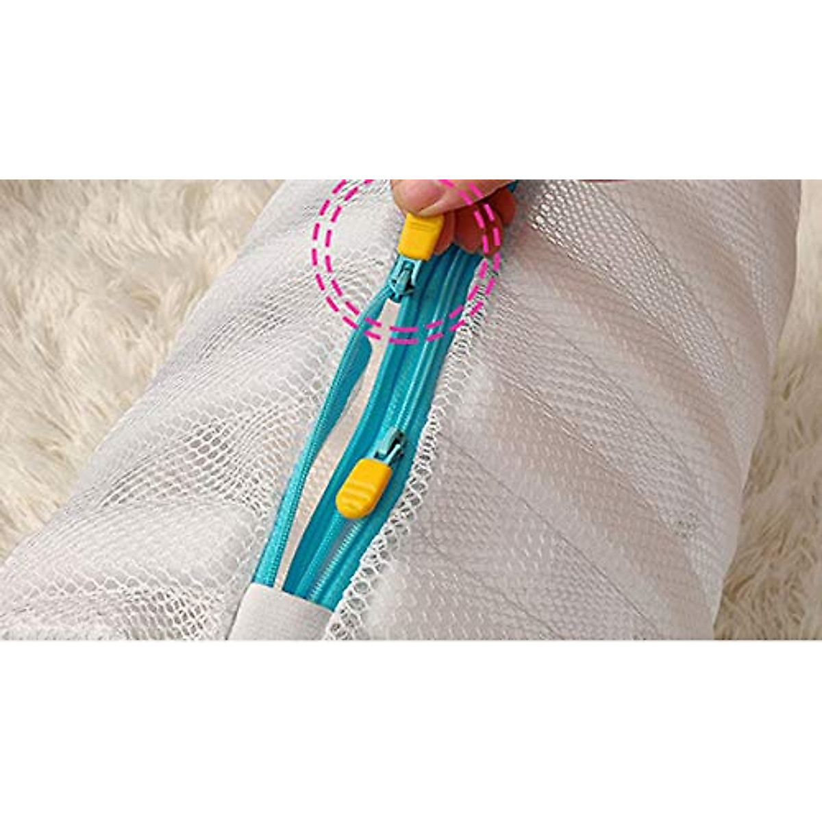 DurReus Mesh Laundry Bag Men Canvas Shoes Sneakers Trainers Washing in Washer Dryer Sturdy Women Delicates Lingerie Bra Wash Bags with Bumper Protectors