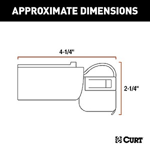 CURT 57724 7-Way RV Blade Vehicle-Side to 4-Way Flat Trailer Wiring Adapter with Backup Alarm , Black