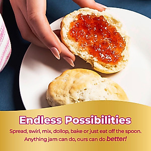 ChocZero Sugar Free Raspberry Jam Preserves - Keto Jelly - Fruit Spread with No Added Sugar (1 Jar, 12oz)