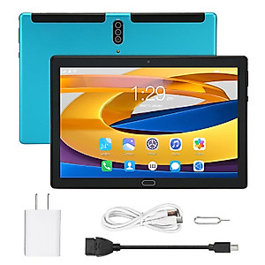 Gugxiom 10.1in Business Tablet, Android Tablet, 4g Calling Tablet, 6GB RAM 128GB ROM, 5MP+8MP Camera, Octa Core CPU, 6000mAh, 5G WiFi, GPS, Dual Sim Dual Standby (Blue)