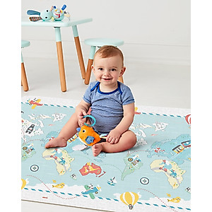 Skip Hop Baby Play Mat, Reversible Foam Floor Mat, 86" x 52", Little Traveler's