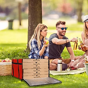 Insulated Bag Large Capacity Pizza Delivery Bag for Hot and Cold Food, Reusable Warming Bag with Zipper & Handle, Catering Cooler Bag for Doordash, Warmers for Parties, Insulated Bag