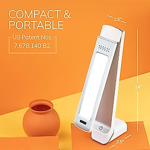 Circadian Optics Lumos 2.0 Light Therapy Lamp | Ultra Bright 10,000 Lux Full Spectrum LED Light (White)