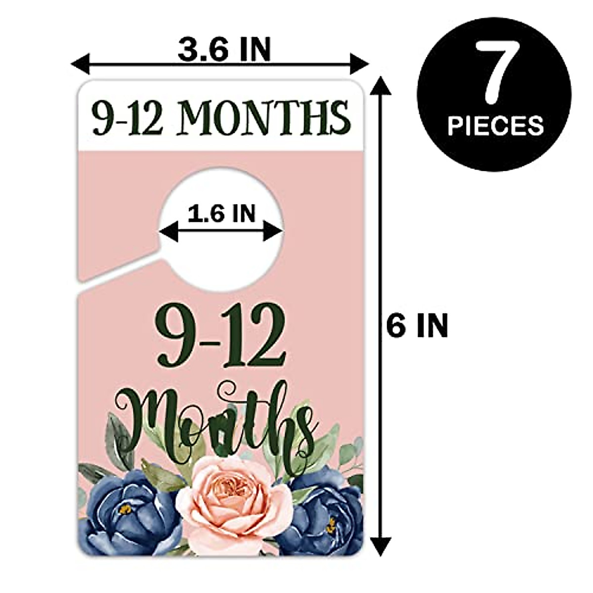 Hanger Dividers-Baby Closet Size Dividers - Baby Closet Dividers, Baby Clothing Size Age Dividers -Baby Closet Organizer For Nursery Organization, Newborn Essentials, Nursery Closet Dividers.