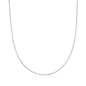 Ross-Simons Italian 1mm Sterling Silver Adjustable Diamond-Cut Snake-Chain Necklace