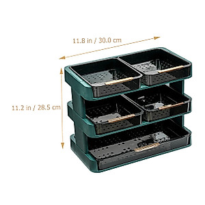 Veemoon Kitchen Shelf Food Storage Shelves Stackable Fruit Serving Tray Veggie Trays Vegetable Storage Cart Tiered Basket Food Colanders Strainers Fruit Tray Detachable Side Dish Plastic