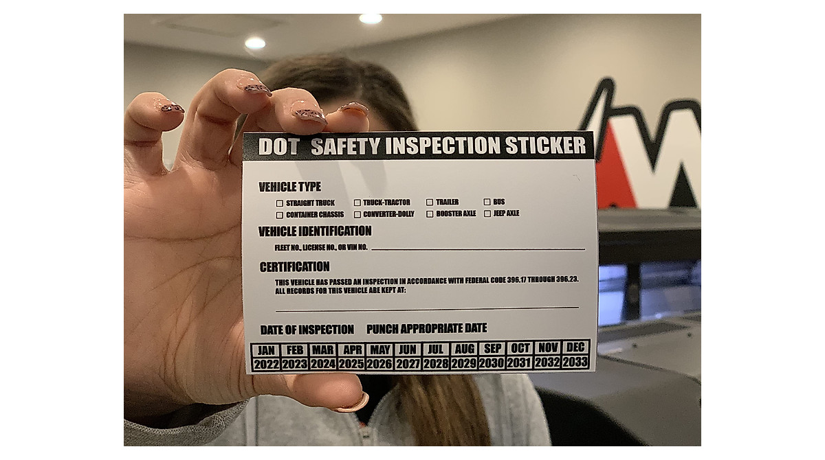 DOT Inspection Stickers - Compliant & Durable 10 Pack