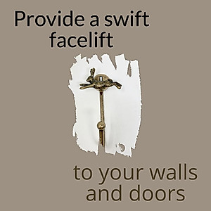 Knobs By Blossom Vintage Antique Brass Iron Wall Hooks Tie Backs Bronze Handmade Metal Animal Hook (5. Running Rabbit), TFVSAH