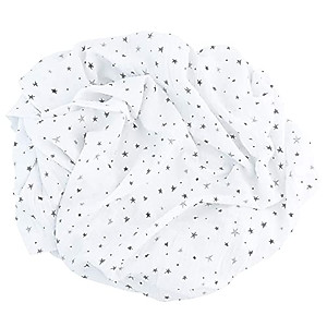 Ely's & Co. Cotton Muslin Swaddle Blanket 1-Pack — 100% Cotton Muslin Extra-Large Swaddle Blankets (47” x 47”) Printed (Grey Stars)