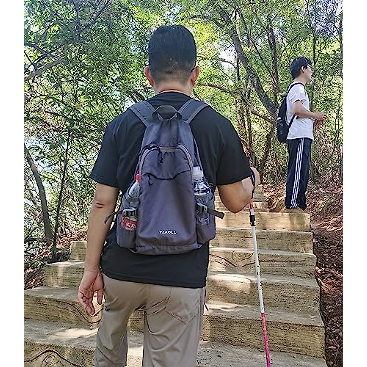 YZAOLL 20L Lightweight Packable Hiking Backpack,Small Hiking Backpack Day Pack for Women Men Travel Camping Vacation,Black