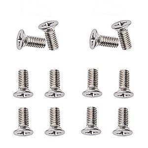 JDDRY 12PCS Stainless Steel Brake Disc Rotor Screws,93600-06014-0H- Compatible With Honda, Acura, Hyundai and Kia,Retaining Hardware Bolts Screw Kit for Front and Rear(Silver,12PCS)