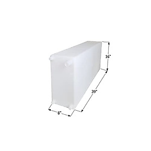 ICON 12724 Fresh Water Tank, WT2460, 39x16x8, 20 Gal., w/ 1/2" Fittings