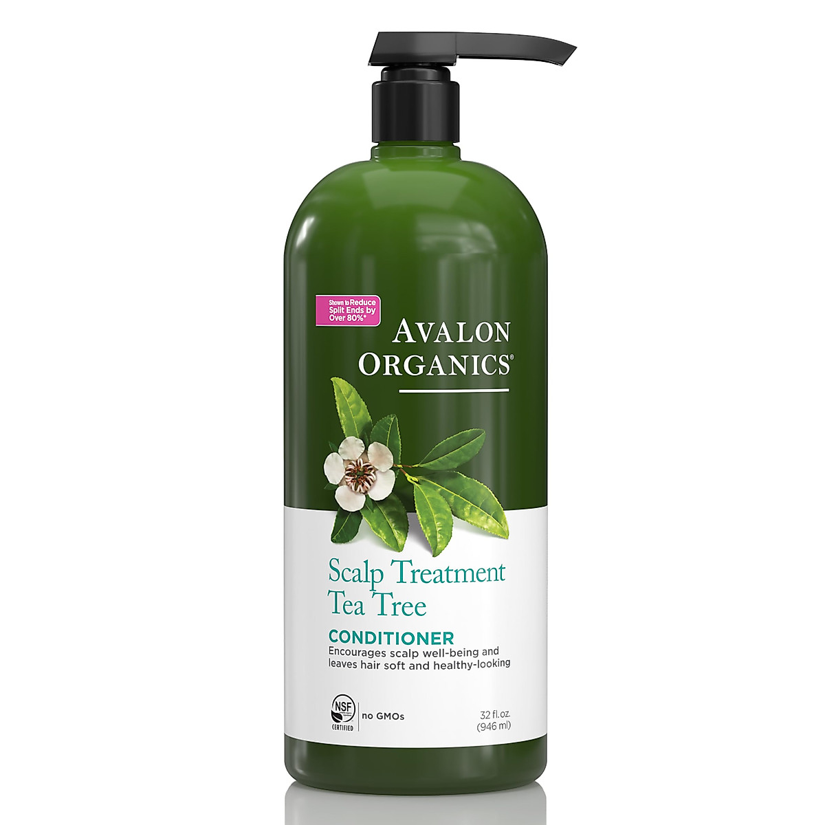 Avalon Organics Scalp Treatment Tea Tree Conditioner, Encourages Scalp Well-Being and Leaves Hair Soft, 32 Fluid Ounces