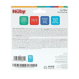 Nuby IcyBite Soother Ring Teether, Colors May Vary, 1 Count