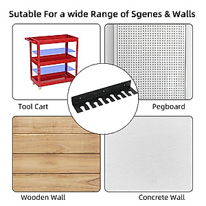 Fepinc Metal Wrench Holder, Hand Tool Organizer Wall Mount Storage Rack Organizer for Workshop, Shed, Garage (Wrench Holder)