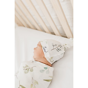 Copper Pearl Baby Beanie Hat Top Knot Stretchy Soft Haven