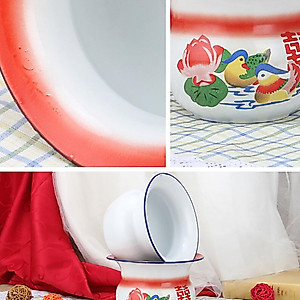 Cabilock Toilet Portable Toilet Enamel Urinal Pot Unisex Chamber Pot Enamel Spittoon chamber pot enamel potty antique enamel chamber pot for Adults Kids, Room Urinal Portable Camping Camping