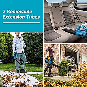 Cordless Leaf Blower - BHY 320 CFM 150 MPH Battery Leaf Blower with 4.0Ah Battery & Charger, 2 Section Tubes, 6-Speed Dial, Electric Leaf Blower for Dust, Snow Debris,Yard, Work Around The House