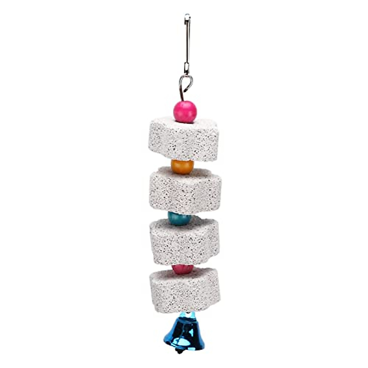 Parrot Beak Grinding Stone Chewing Toys Bird Teeth Lava Block Calcium Supplement Food Hanging String Toy for Budgies Parakeet ockatiel Hamster Rat