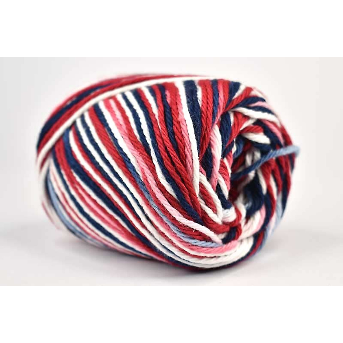 Sugar'N Cream Yarn - Ombres-Red, White & Blue