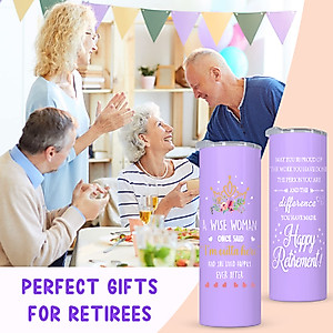 Retirement Gifts for Women, Happy Retirement Tumbler Best Retirement Gifts Ideas for Coworker, Teacher, Nurse,Doctor, Mom, Boss,Female Friend, Grandma, Retirees, Funny Ladies Retired Cup Gifts for Her