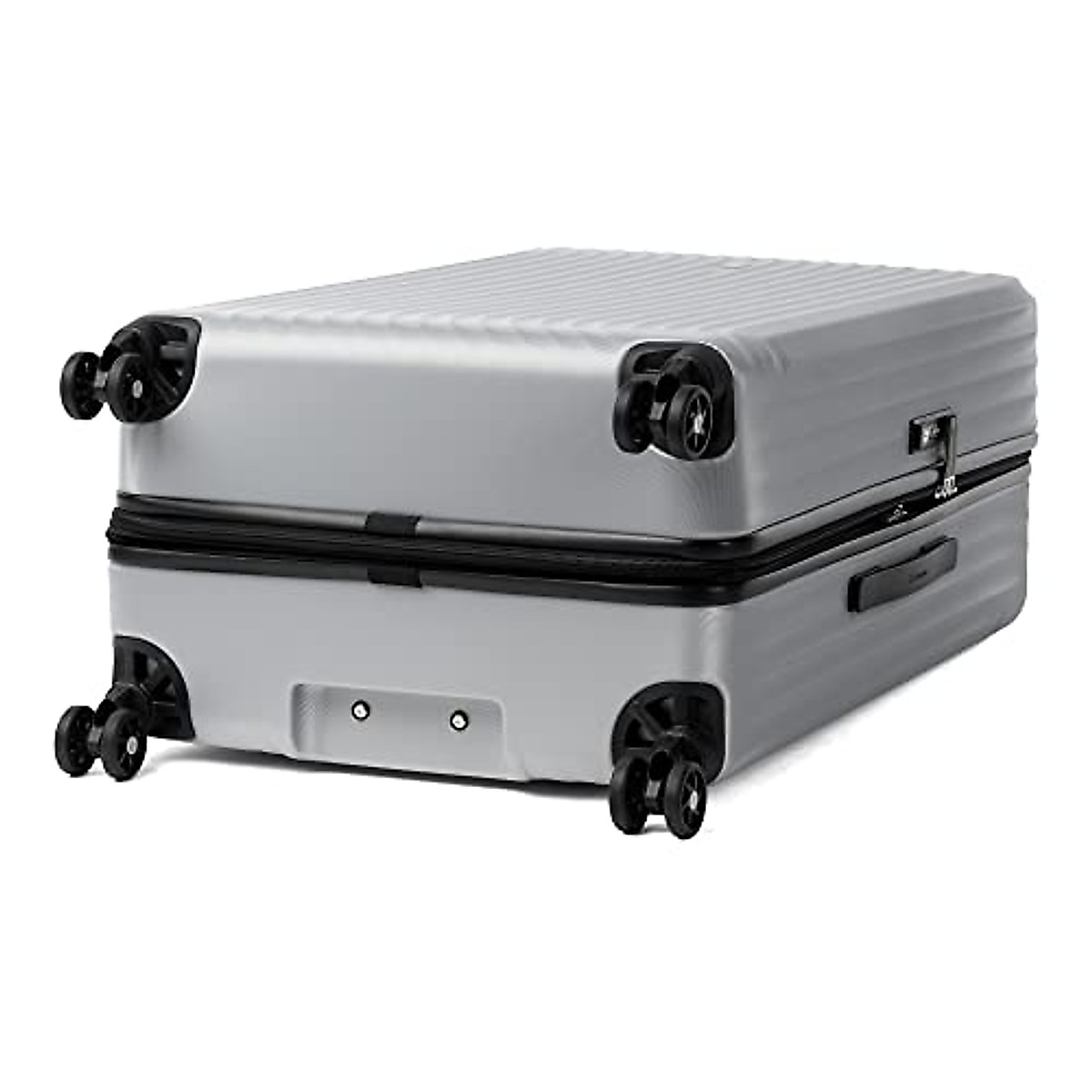 Travelpro Maxlite Air Hardside Expandable Checked Luggage, 8 Spinner Wheels, Lightweight Hard Shell Polycarbonate Suitcase, Metallic Silver, Checked Large 28-Inch
