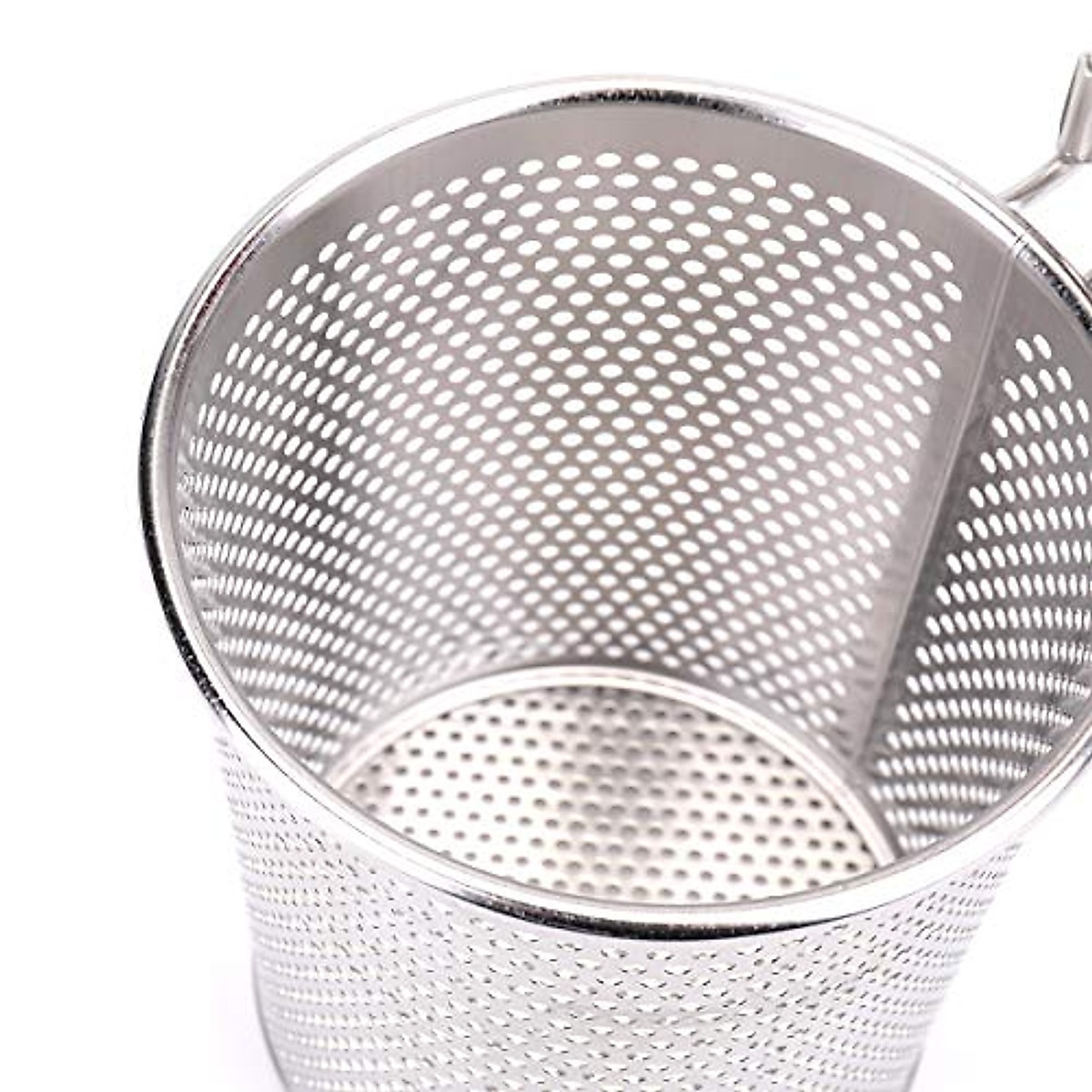 Lawei 3 Packs Mesh Pasta Basket with Wooden Handle Stainless Steel Mesh Spider Strainer for Pasta, Noodles, Dumpling